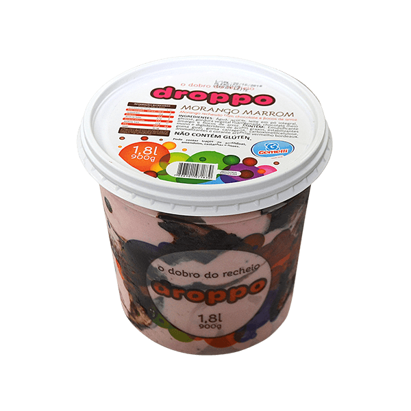 Gemelli Sorvetes - Droppo Morango Marrom